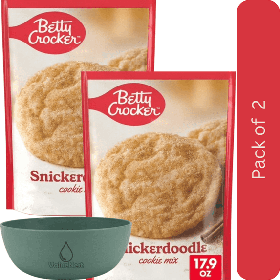 Betty Crocker Snickerdoodle Cookies, Cookie Baking Mix, 17.9 oz, Pack ...