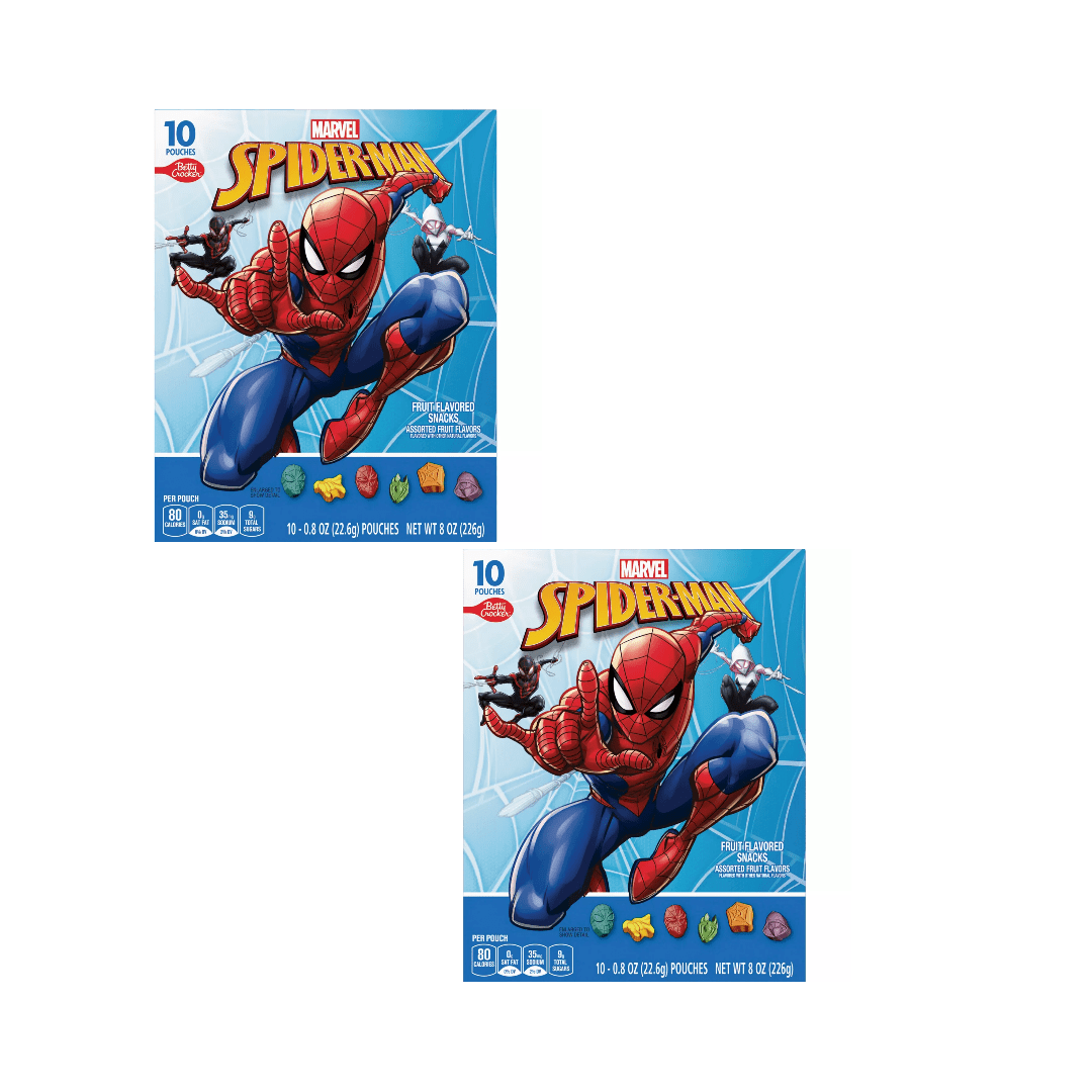Betty Crocker Spider-Man Fruit Snacks, 10 ct - Pack of 2 - Walmart.com