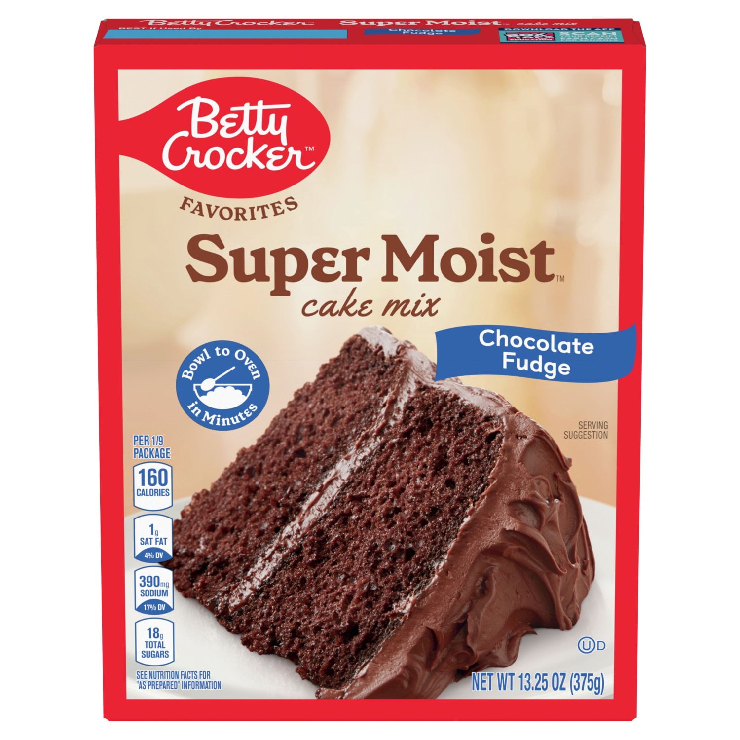 Betty Crocker Chocolate Fudge Super Moist Cake Mix - 13.25oz - Pack of ...