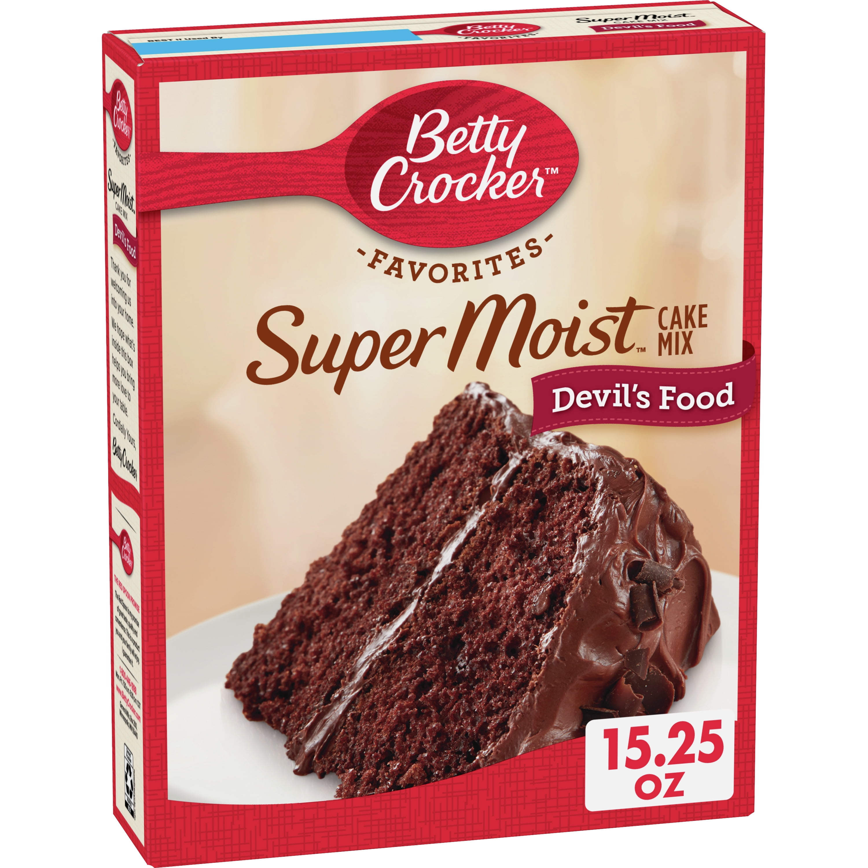Betty Crocker Super Moist Devil's Food Cake Mix, 15.25 oz Box - Walmart.com