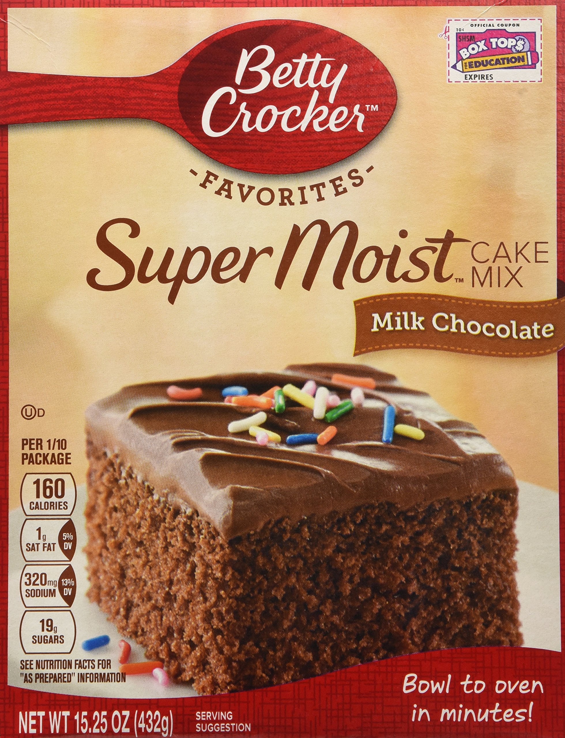 Betty Crocker Super Moist Milk Chocolate Cake Mix (2 Pack Packaging May ...