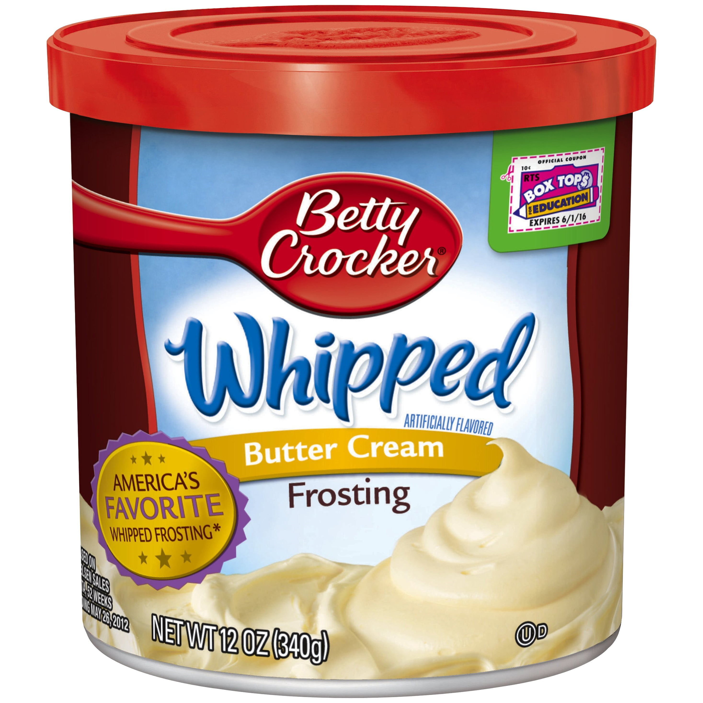 Betty Crocker Creamy Gluten Free Whipped Butter Cream Frosting, 12 oz ...