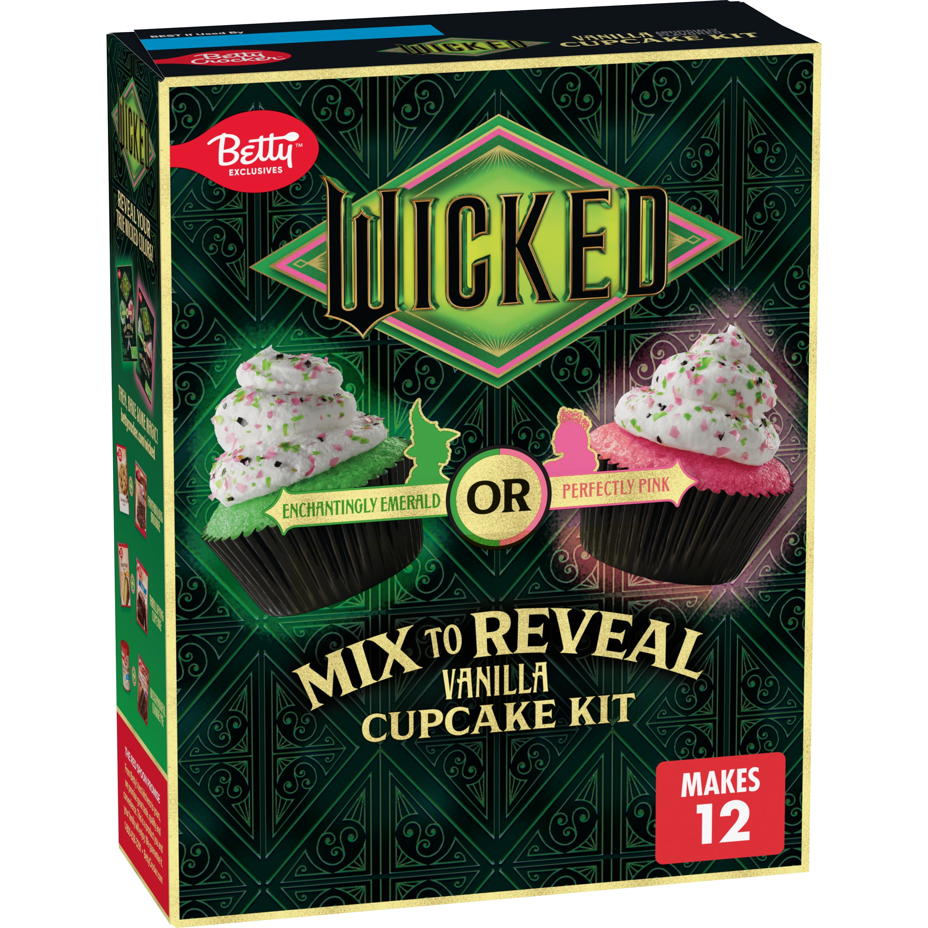 Betty Crocker Wicked Cupcake Kit, Color Changing Baking Kit, Makes 12 Cupcakes, 11.4 oz ...