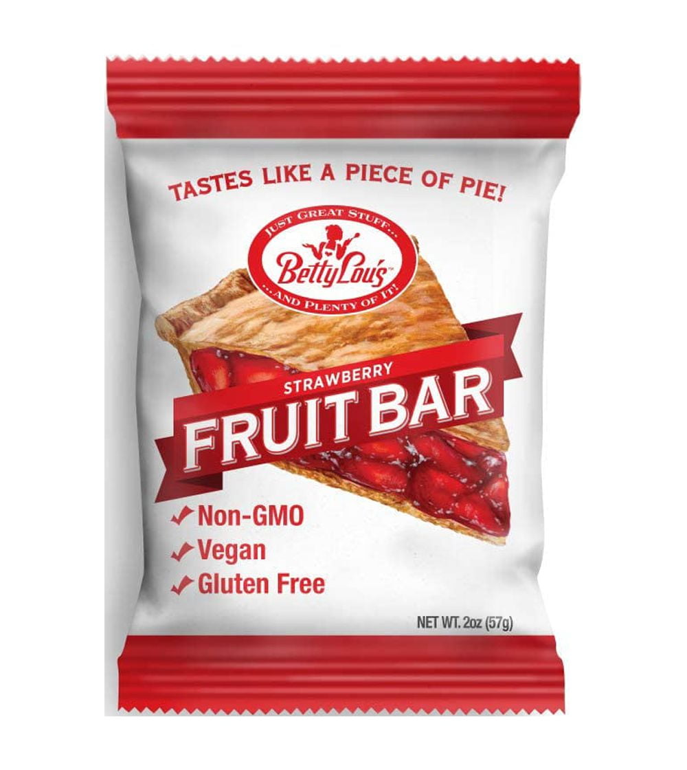 Betty Lou's Healthy Plant-Based Strawberry Fruit Bars, Sweet Vegan ...