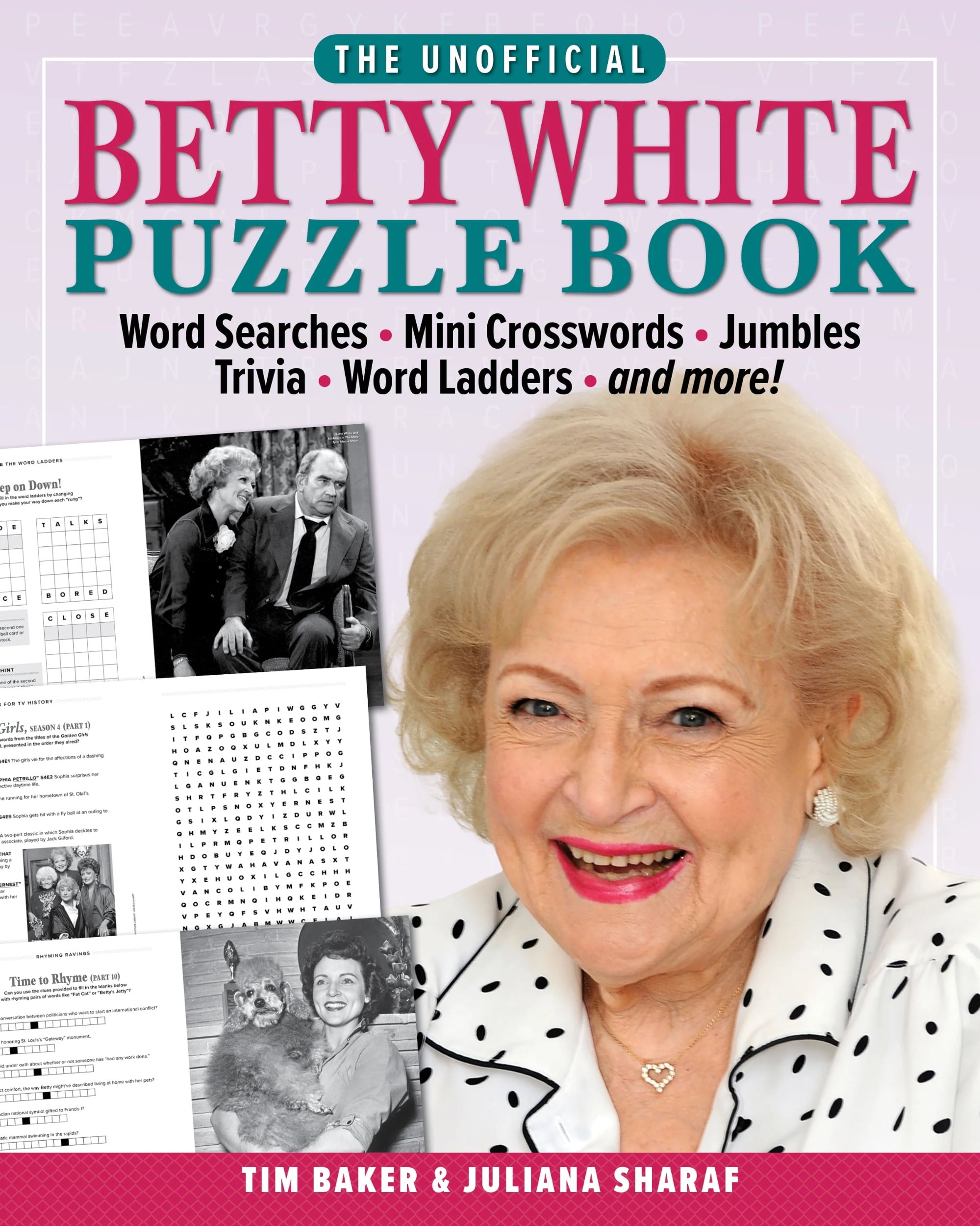 Betty White Themed Puzzle Book - 150 Puzzles, Word Searches, Mini ...