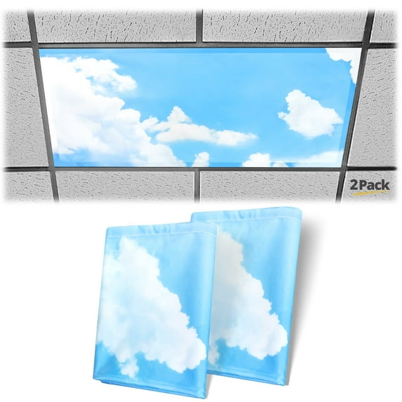 Betus 2 Pack Magnetic Light Covers for Standard 2x4 Ft Drop Ceiling ...