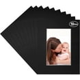 Betus 8x10 Black Photo Frame Mat, White Core Bevel Cut for 5x7 Pictures ...