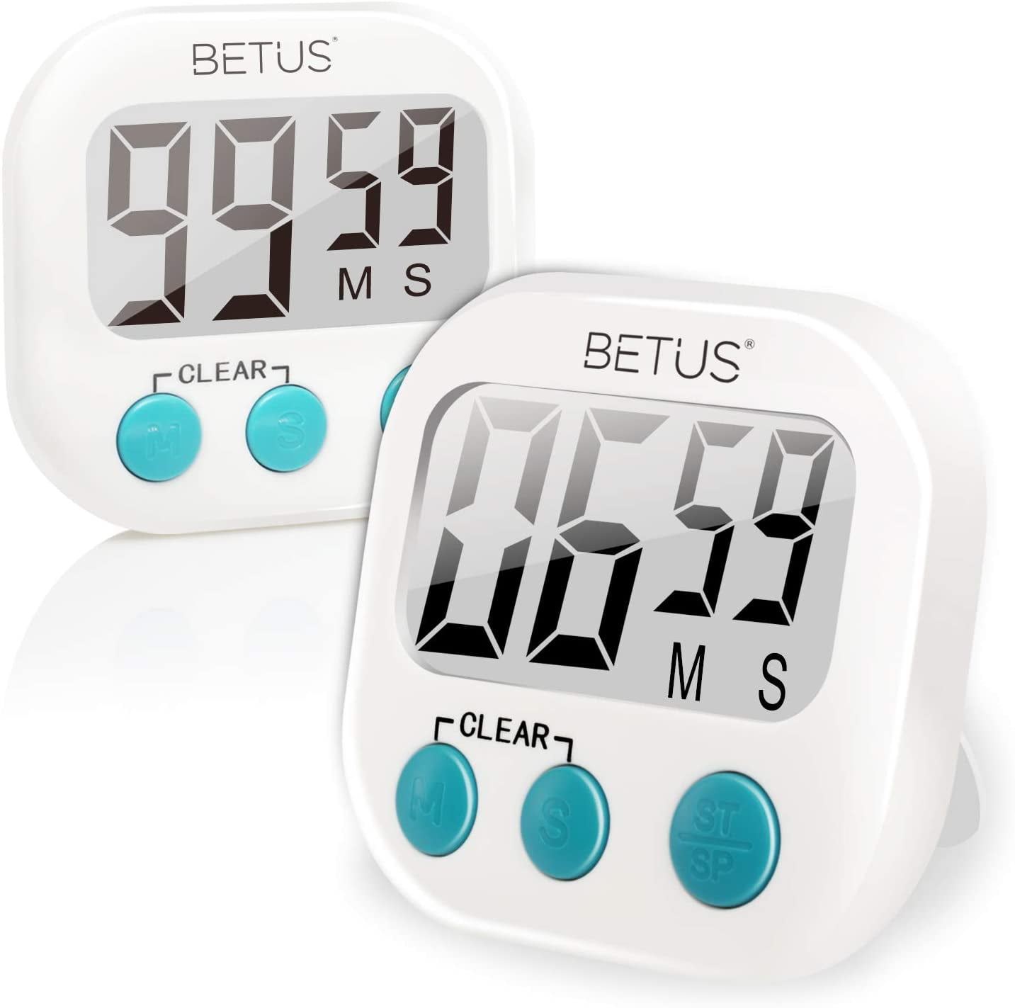 Betus Loud Magnetic Digital Kitchen Timer - Stopwatch Count Up and Down ...