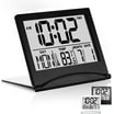 MainStays Black Atomic Digital Calendar Desk Alarm Clock with ...