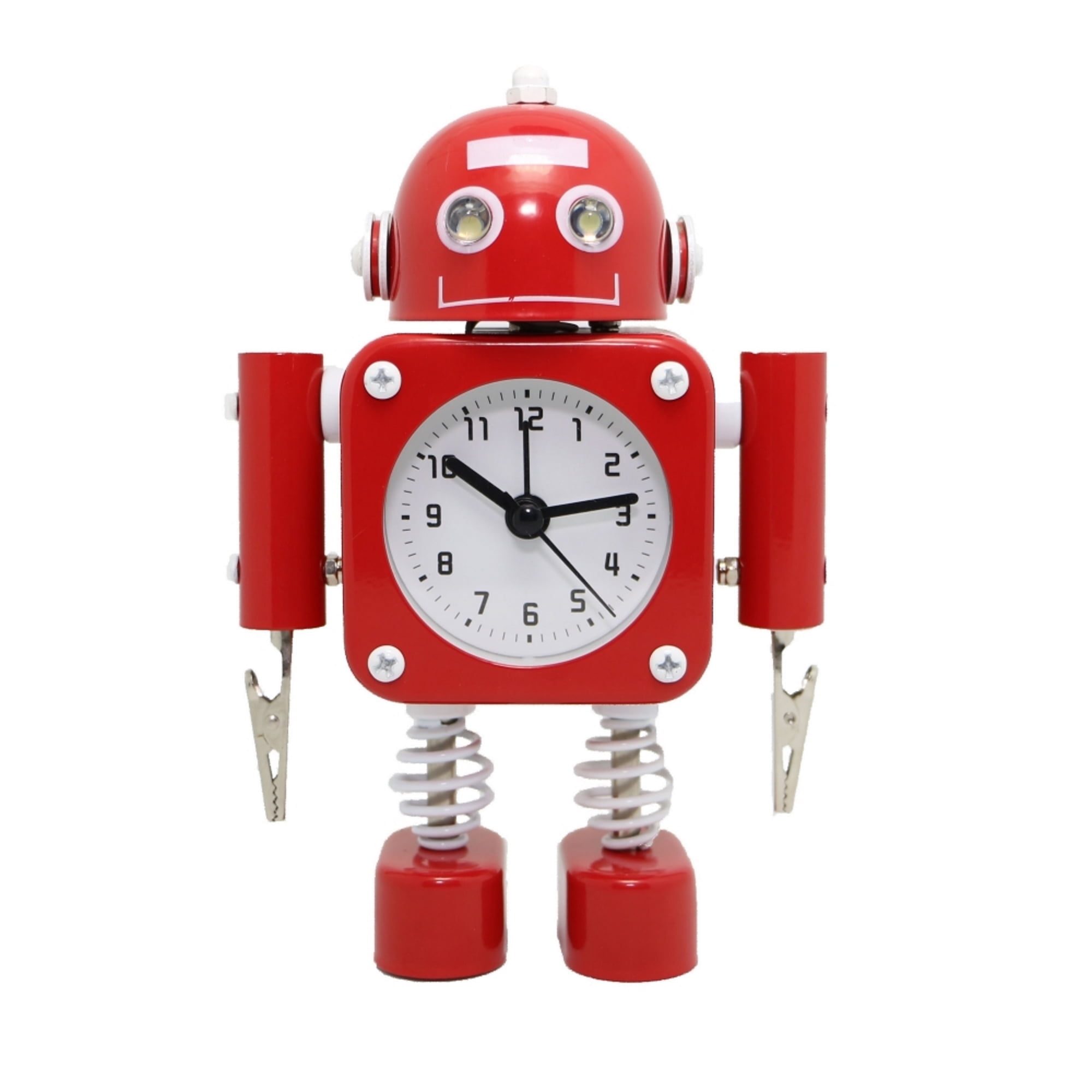 Betus Children's Digital Alarm Clock - Quiet Robot with Flashing Lights ...