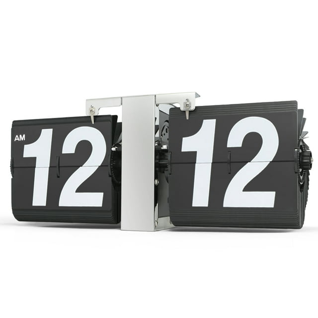 Betus Retro Style Flip Desk Shelf Clock - Classic Mechanical Digital ...