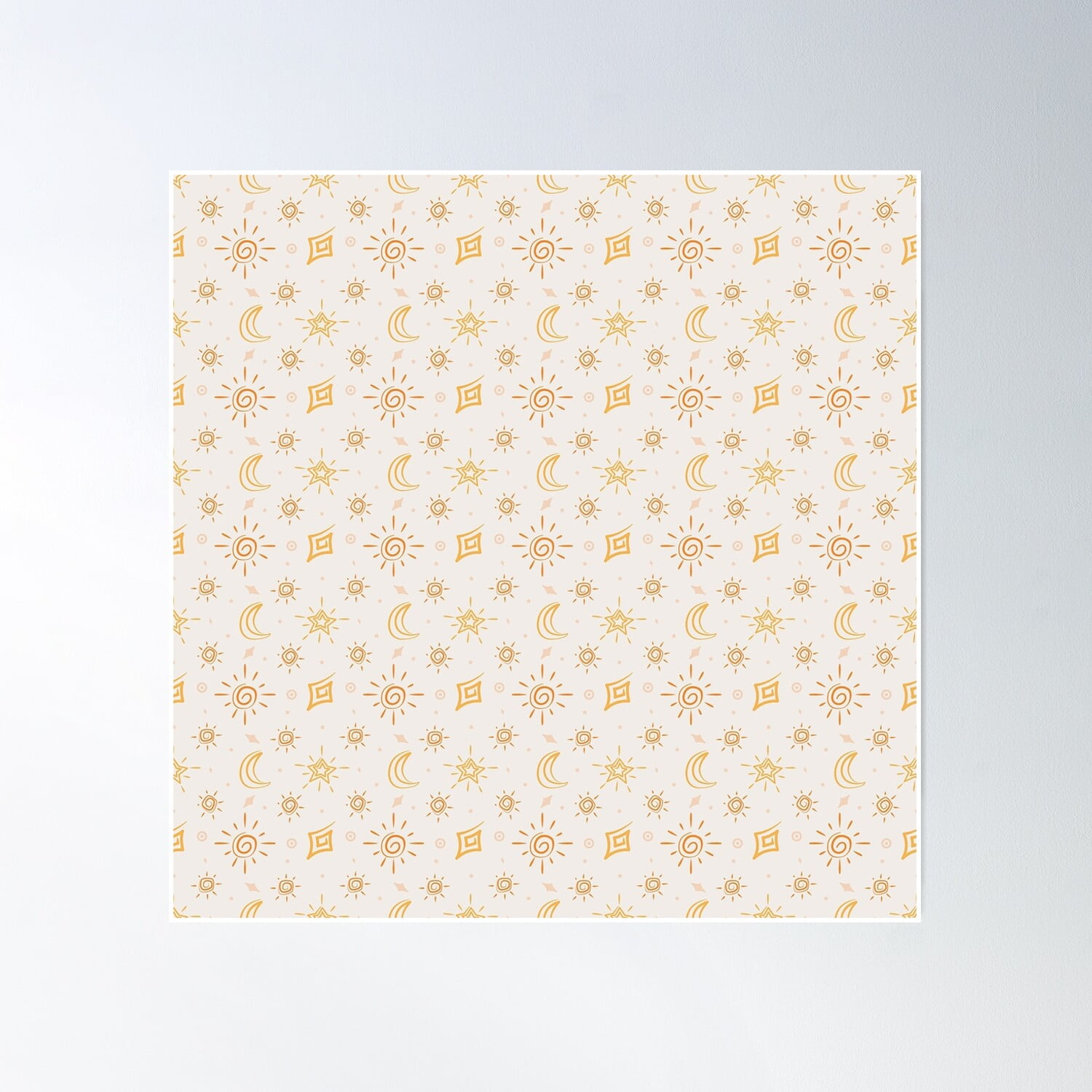 Between Sun And Moon Poster Wall Art, Modern Wall Decor, 16x16 UNFRAMED ...