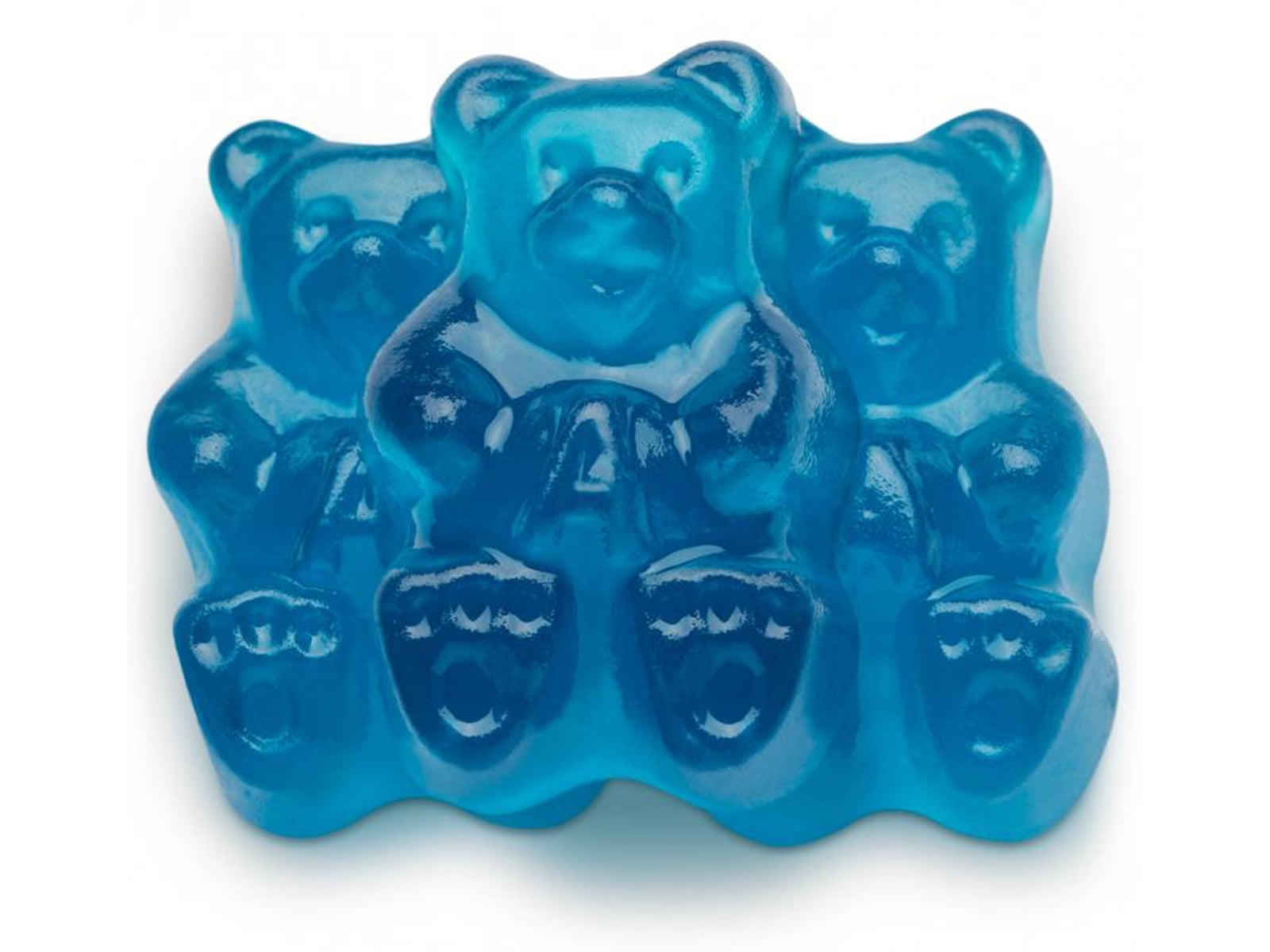 Beulah's Blue Raspberry Gummy Bears, 2 Pound Package, 260 Pieces of ...
