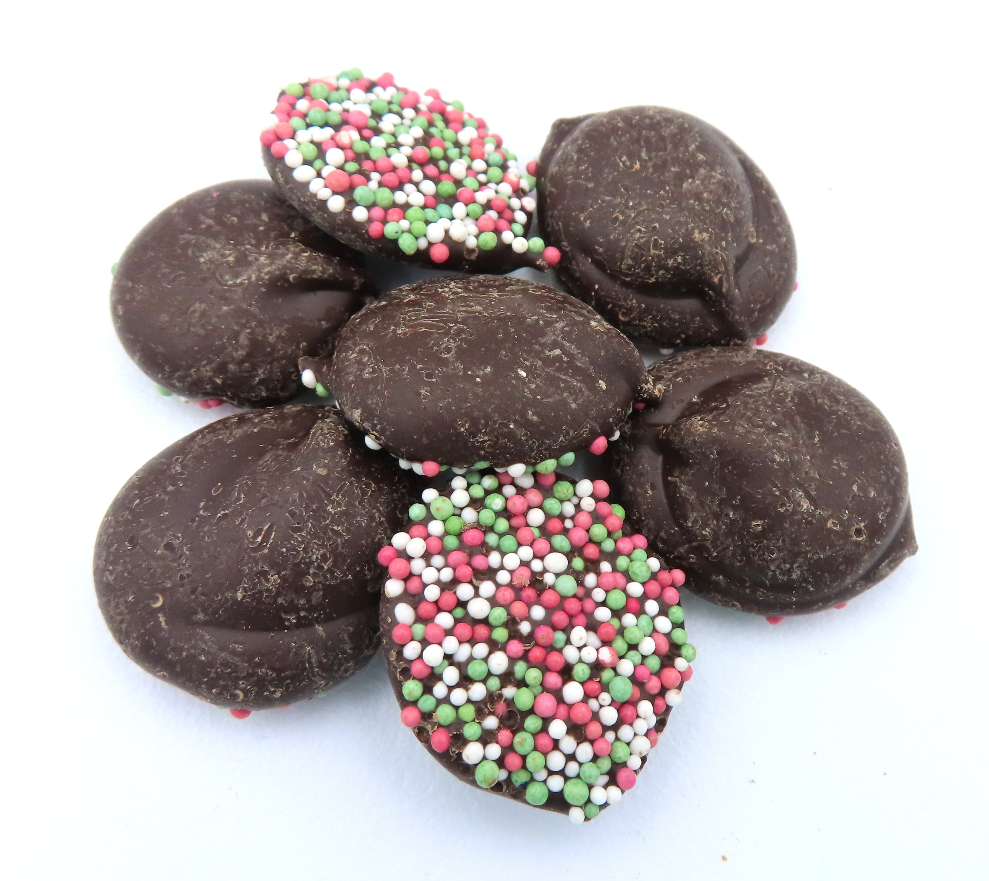 Beulah's Gourmet Dark Chocolate Christmas Nonpareils, 1 Pound Package ...