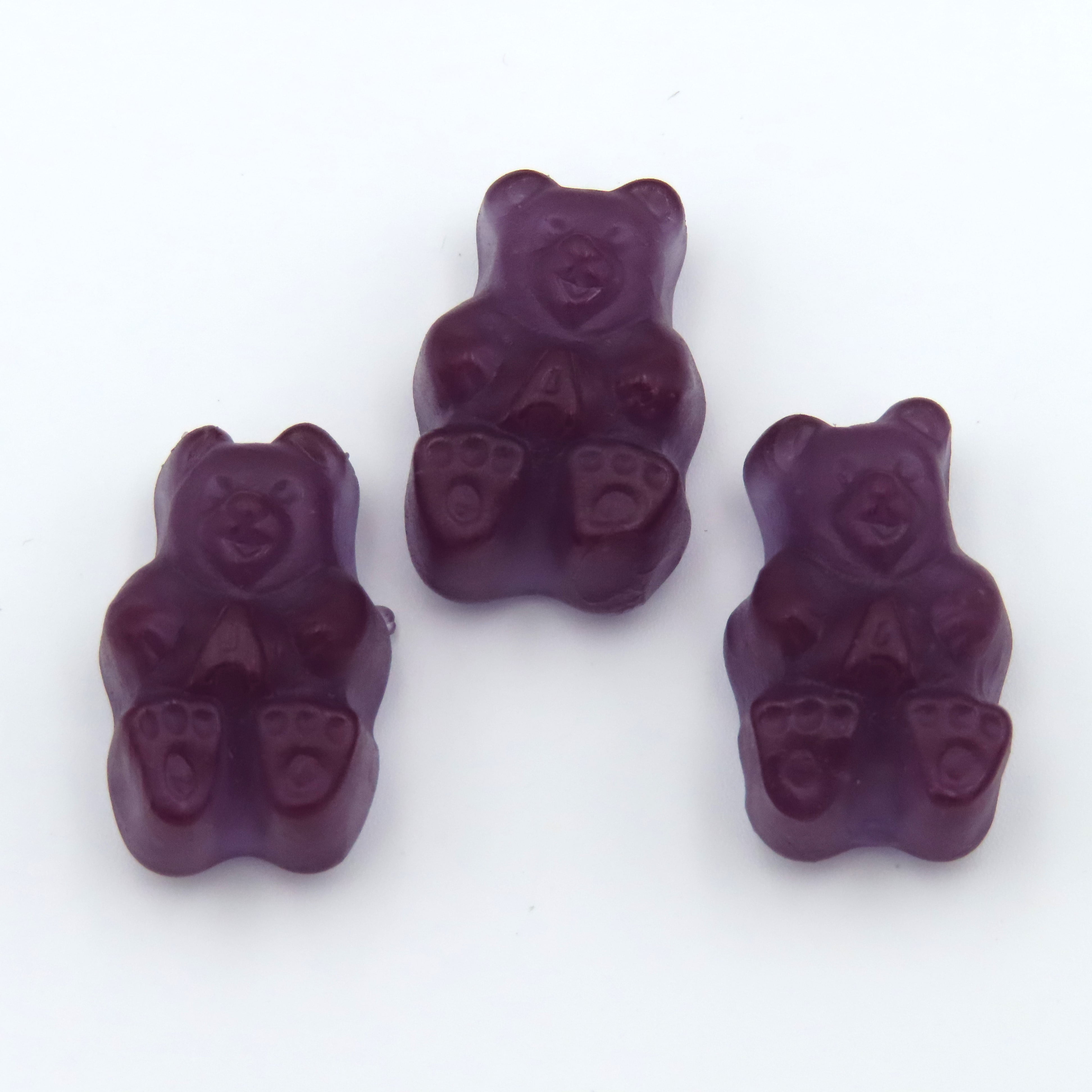 Grape Gummi Bears, 1 Pound Bulk Package, Purple Gummy Bears, 130 Pieces ...