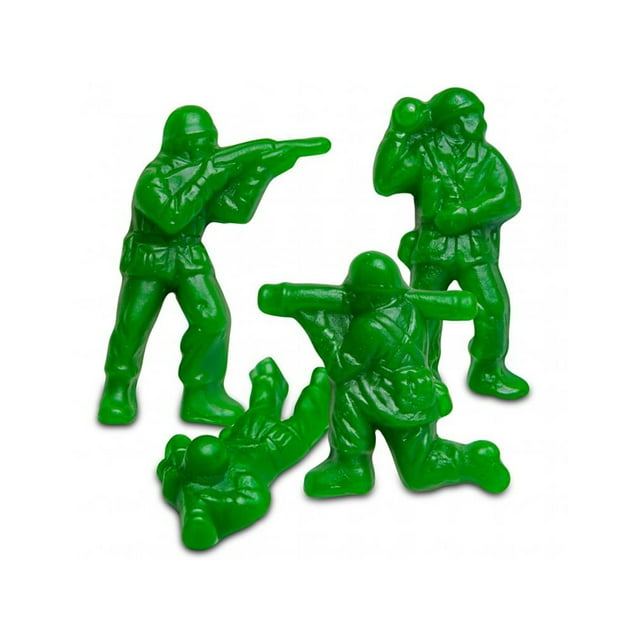 Beulah's Gummy Army Men, 1 Pound Package, 50 Pieces of Candy, Green ...