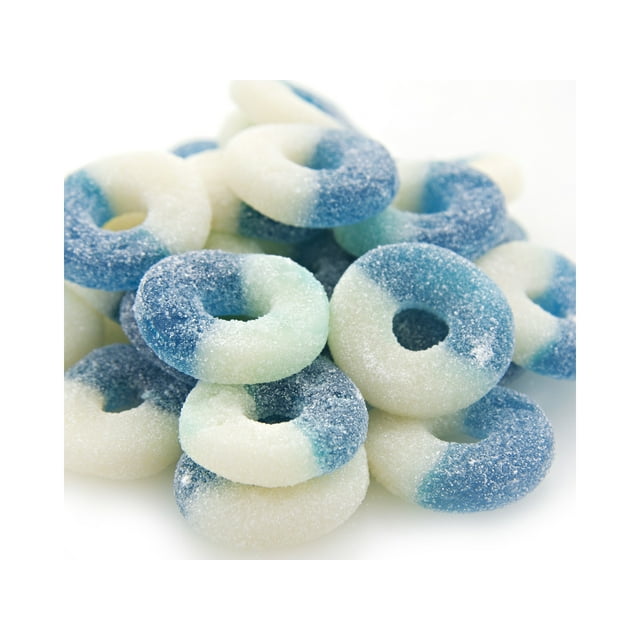 Beulah's Gummy Blue Raspberry Rings, 1 Pound Package, 60 Pieces of ...