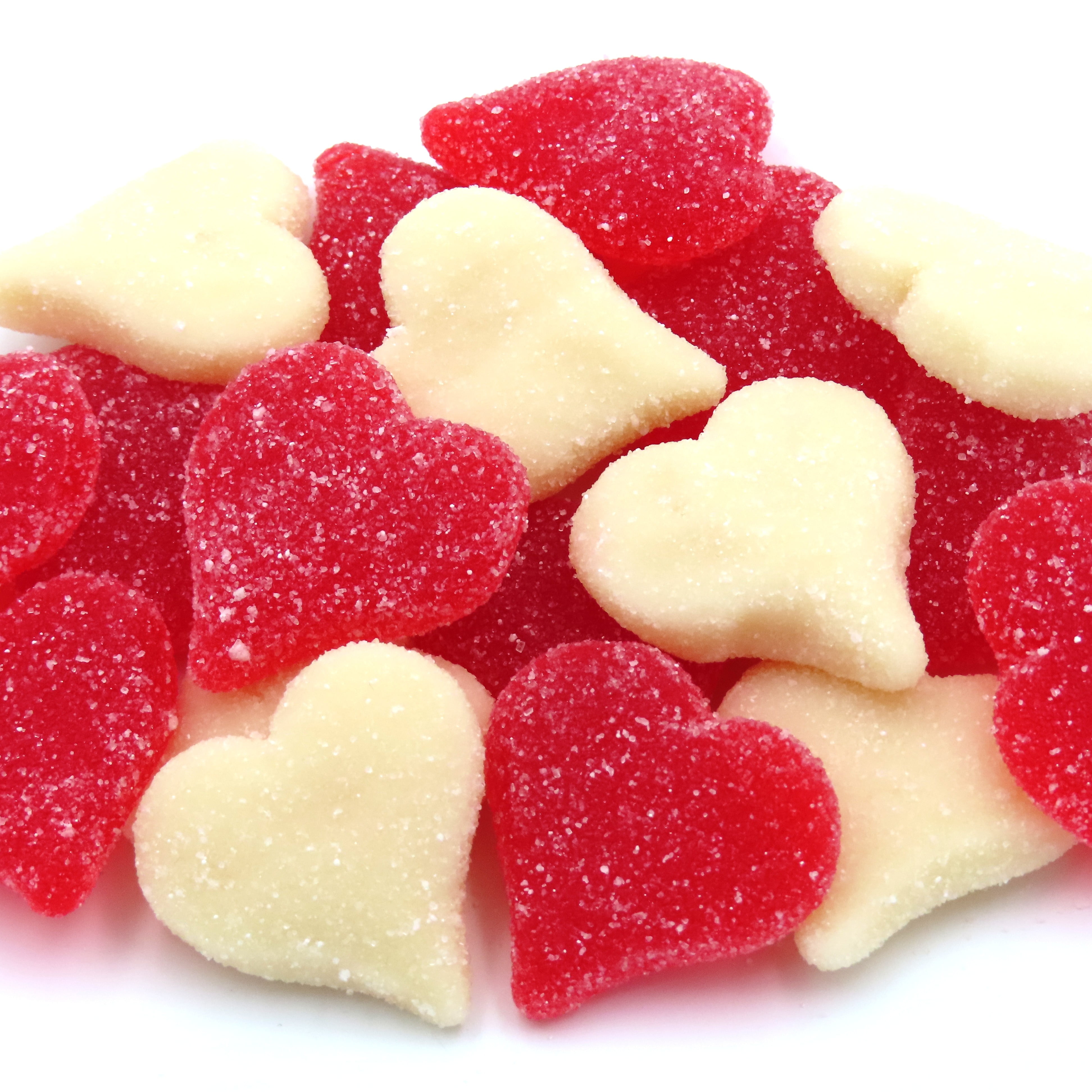 Beulah's Sanded Sour Gummy Hearts, 2 Pound Package, 120 Pieces ...