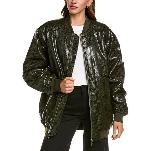 Beulah womens Faux Alligator Jacket, S/M, Brown - Walmart.com