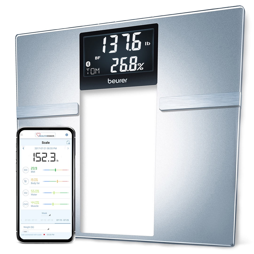 Beurer Body Fat Scale, Body Weight, Body Fat, Body Water & More, Smart ...