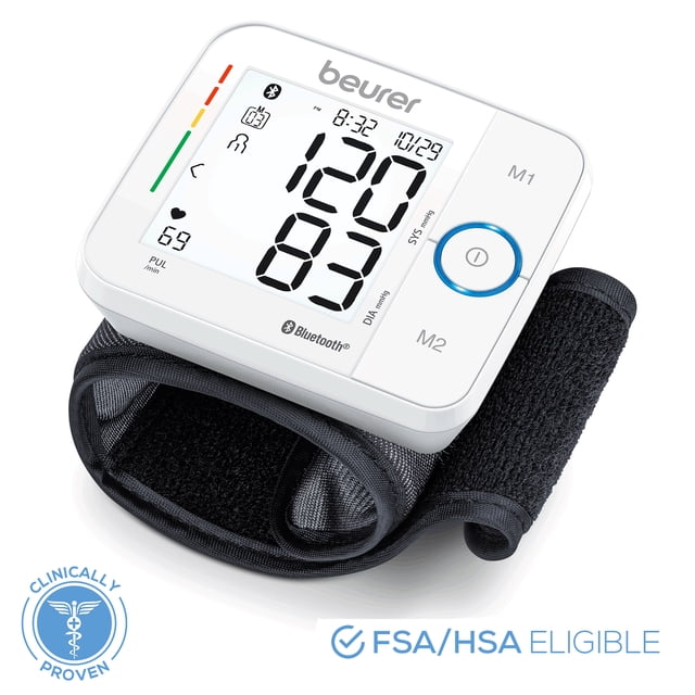 Beurer Premium 800W Wrist Blood Pressure Monitor with Bluetooth HSA/FSA ...