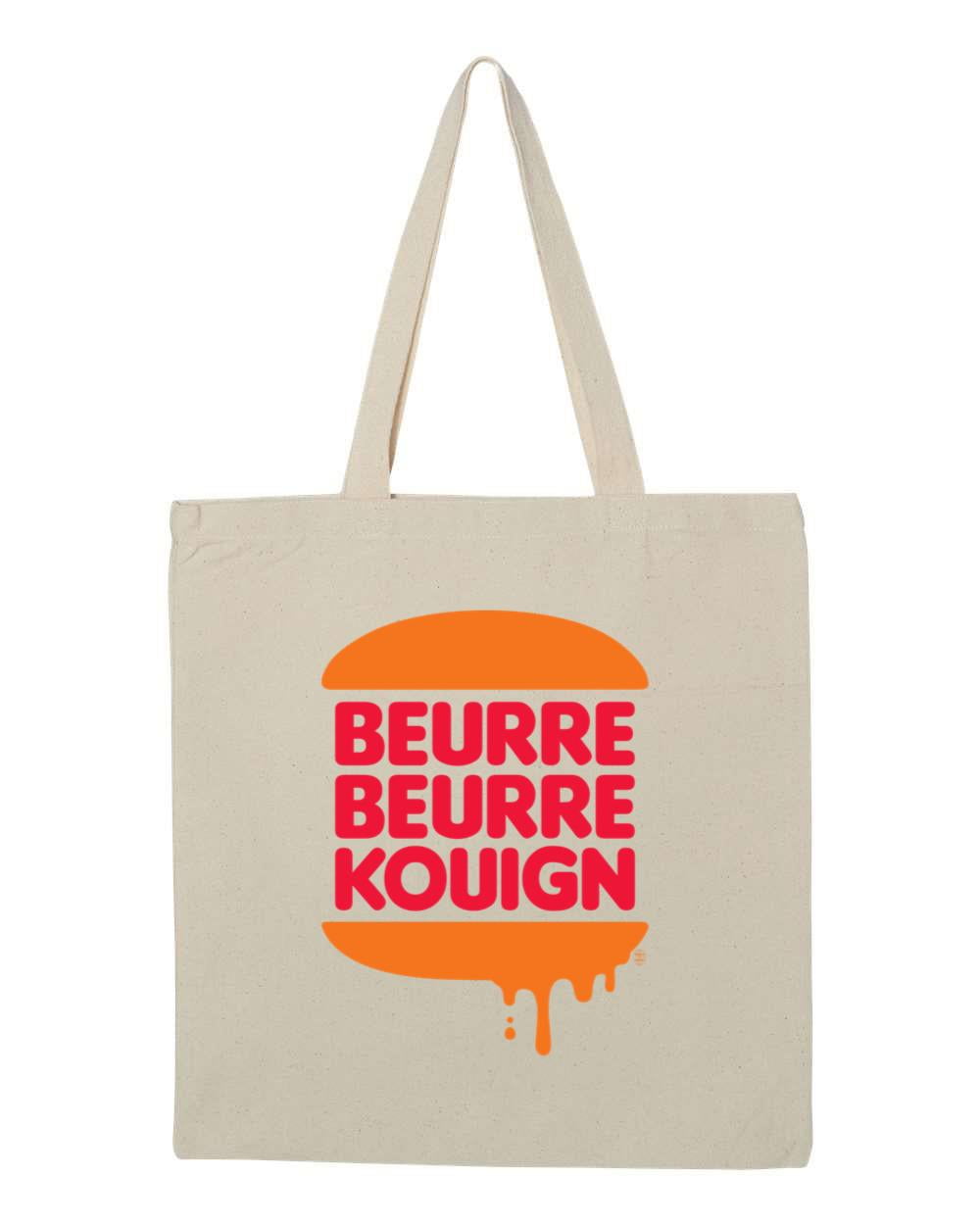 Beurre Kouign French Pastry Tribute Graphic Tote Bag for Food Lovers ...