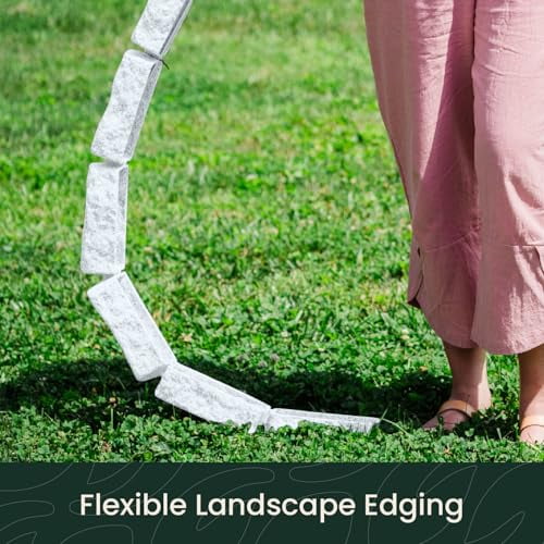 Beuta Landscape Edging | Garden Edging Border | Faux Stone Bricks for Lawn Edging, Flower beds ...