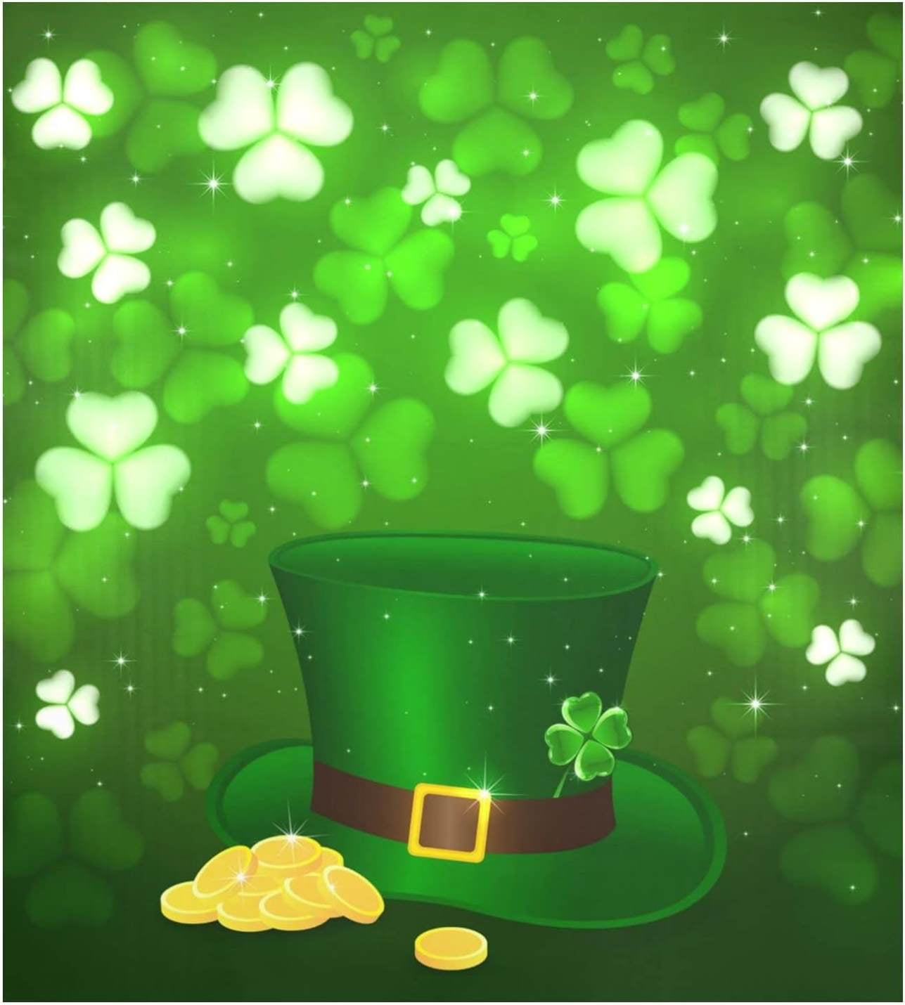 Beutiful Irish Hat Coin Shamrock Clover Leaves Dishwasher Magnet Cover ...