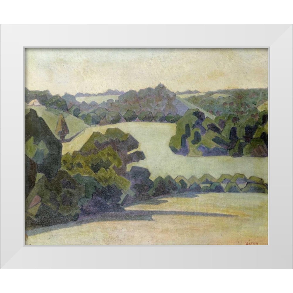Bevan, Robert 14x12 White Modern Wood Framed Museum Art Print Titled - West Country Landscape ...