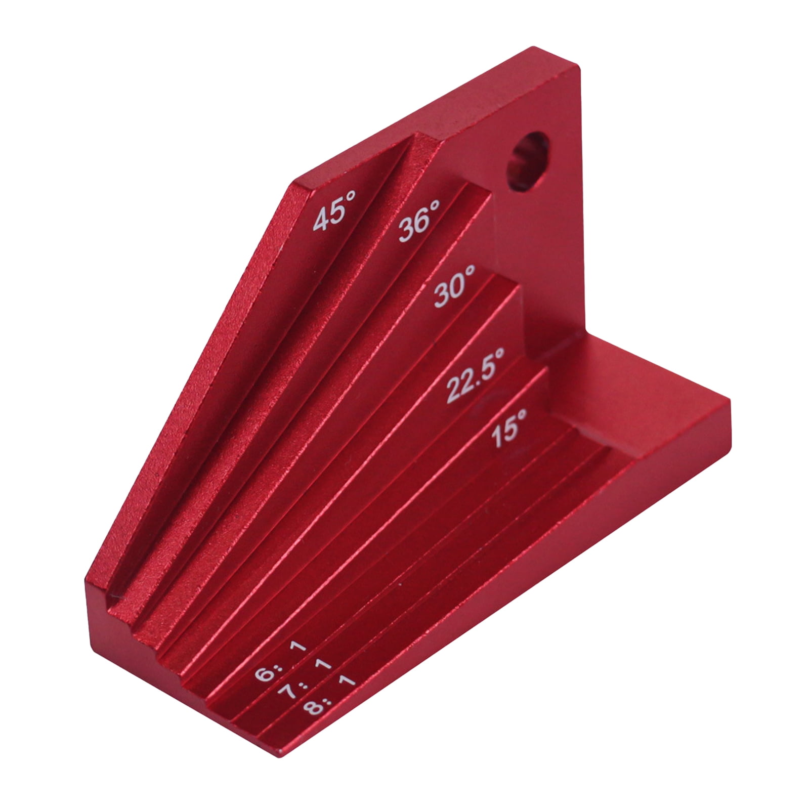 Bevel Block Gauge, Metal Woodpeckers Angle Finder Tool, Red Aluminum ...