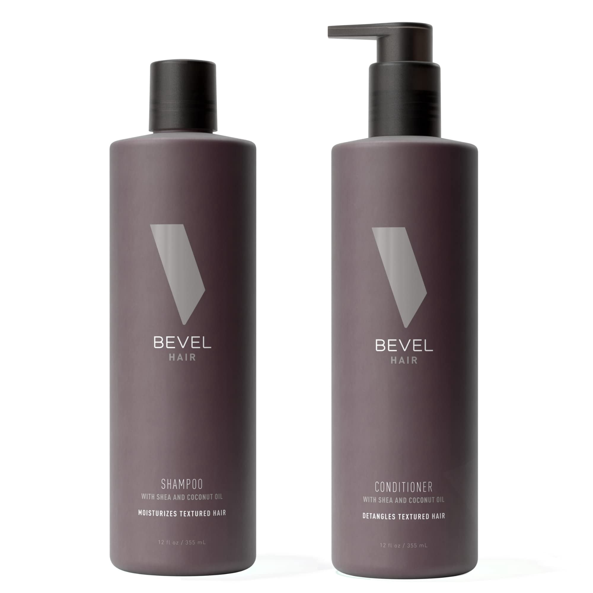 Bevel Shampoo and Conditioner OKA4 Set for Men - Hair Wash Bundle Pack ...