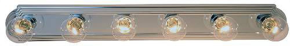 Beveled Edge Vanity Strip Light Fixture, Maximum 6 60 Watt Incandescent ...