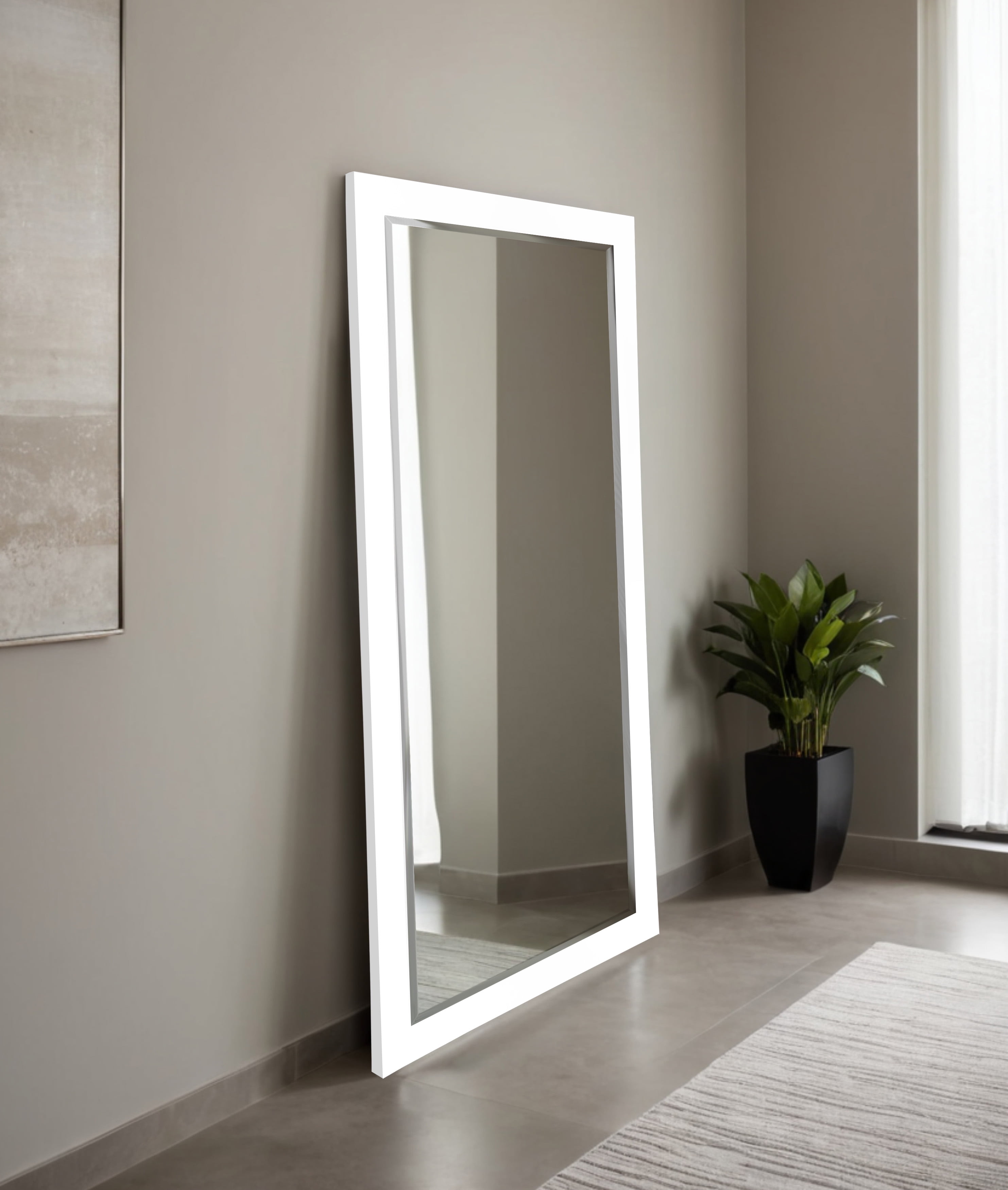 Rayne Beveled Full Length Wall Mirror 65.5"x32" Floor Mirror Matte ...