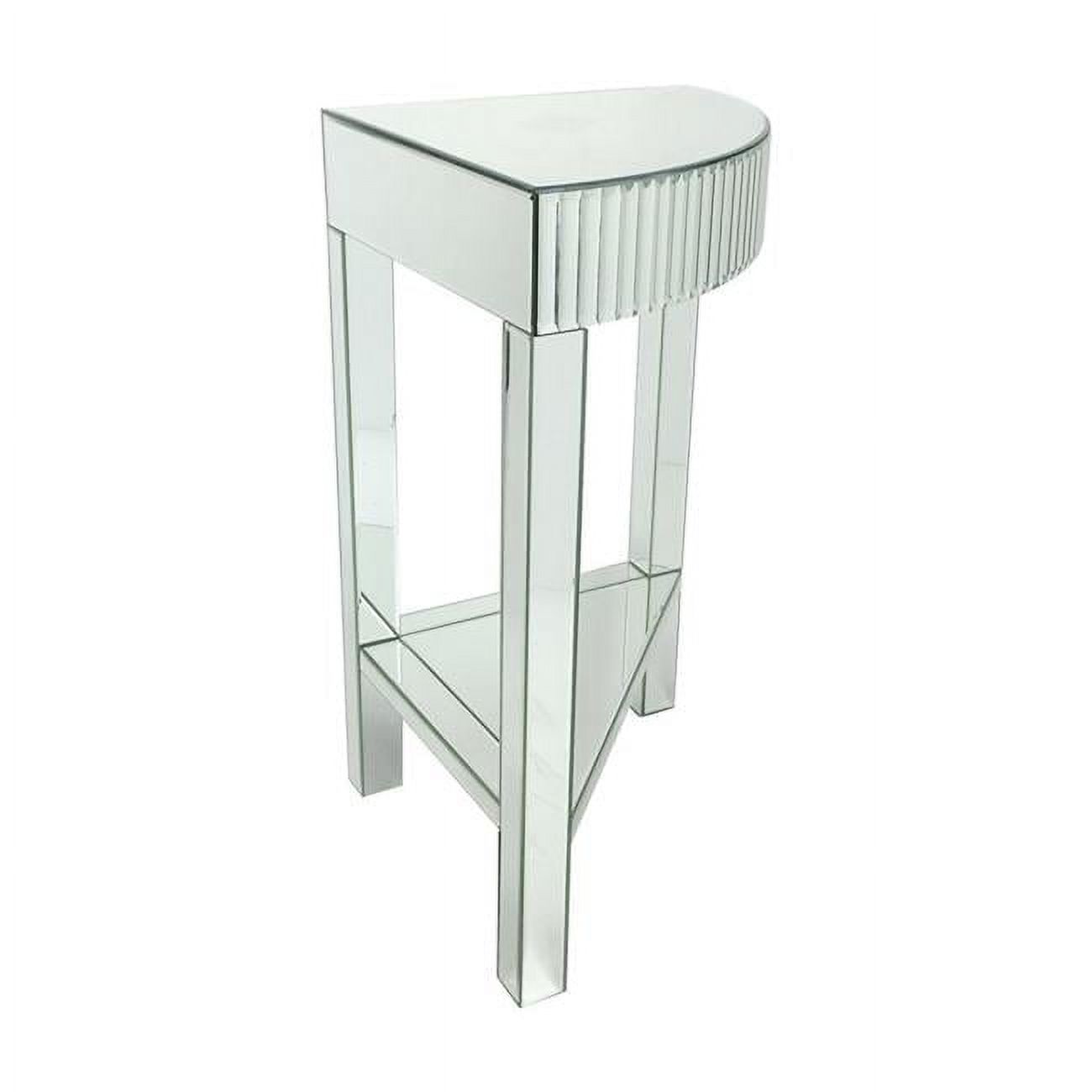 Beveled Mirror Frame & Open Bottom Shelf Corner Table, Clear - Walmart.com