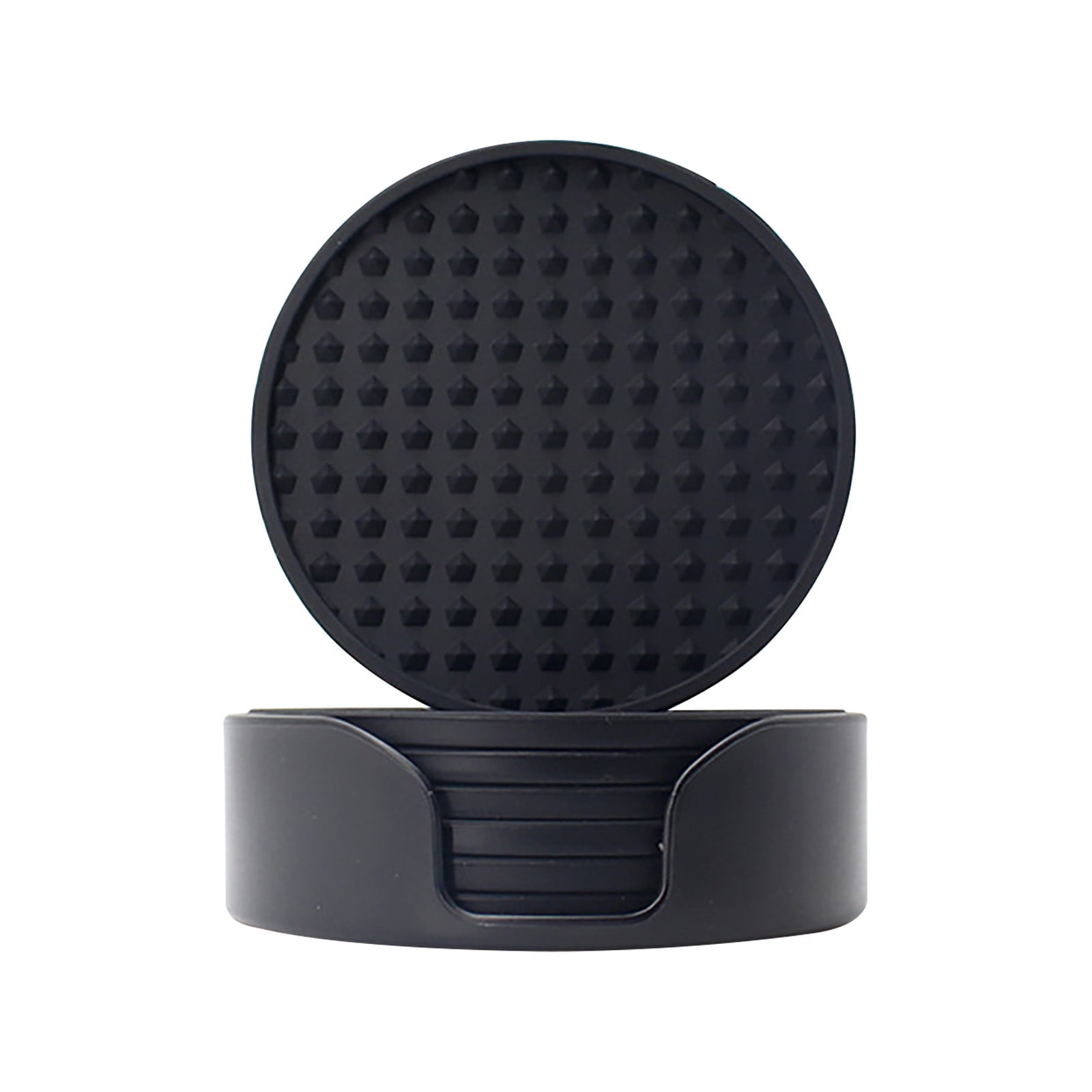 Beverage Cup Holder, Silicone Cup Holder 6-piece Set With Plastic Stand ...