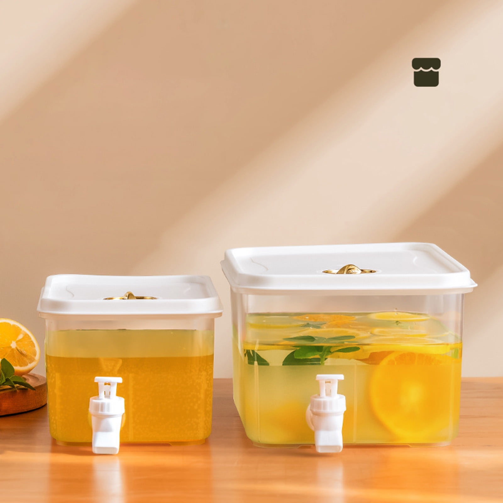 Beverage Dispenser with Faucet, Large Capacity 3L/5L Plastic Drink ...