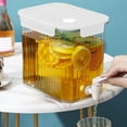Beverage Dispenser, Glass Spigot Lock Lid, Cold Water Pitcher, Juices ...