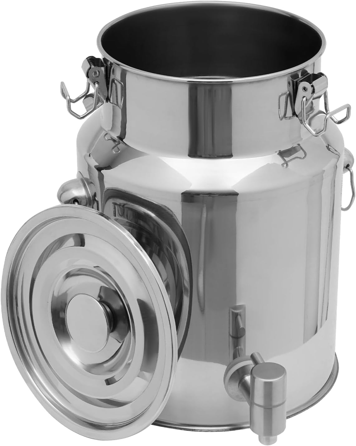 Beverage Dispenser with a Spigot, 304 Stainless Steel Milk Can with ...