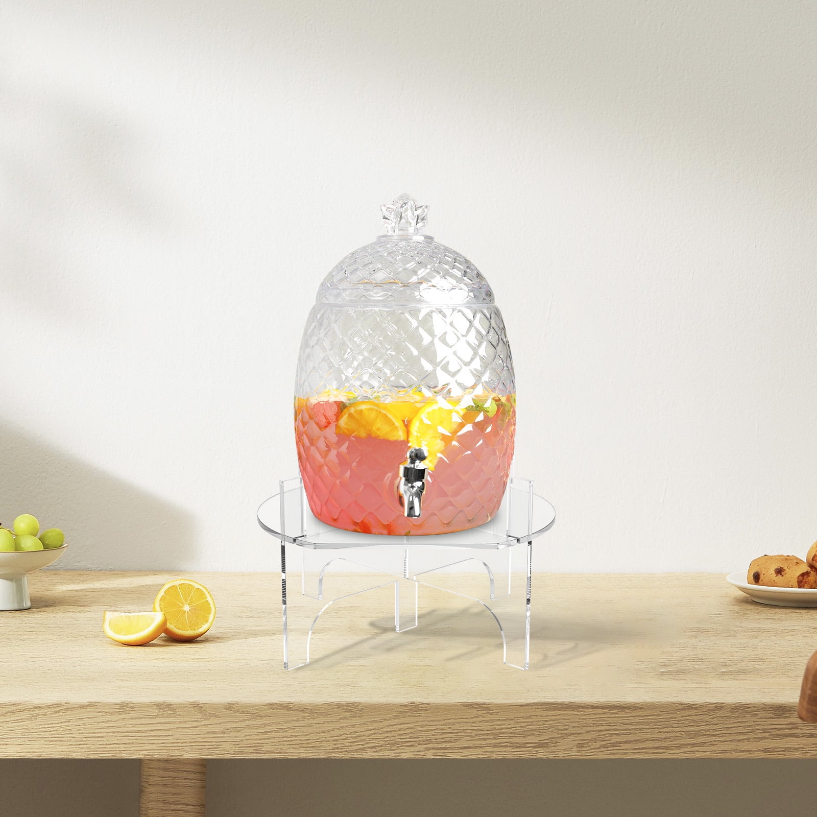 Beverage Dispenser Stand Acrylic Juice Dispenser Stand Stable Pitcher ...
