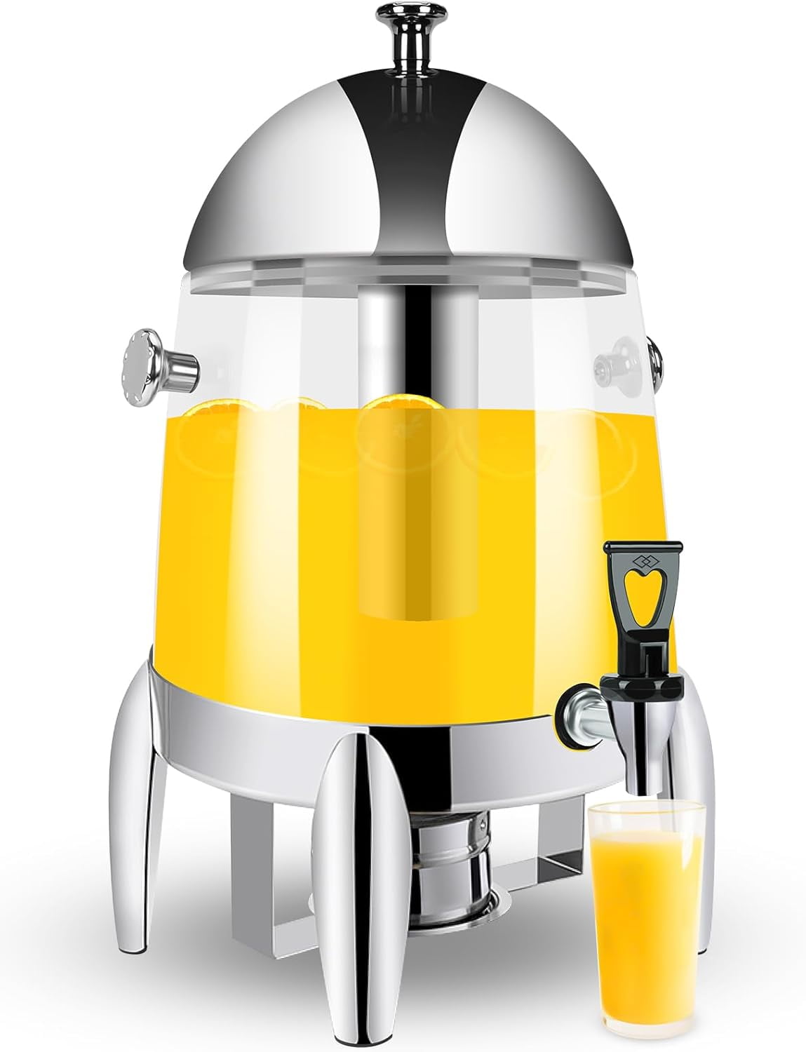 Beverage Dispenser With Fuel Holder, 3.2 Gallon Stainless Steel Drink ...