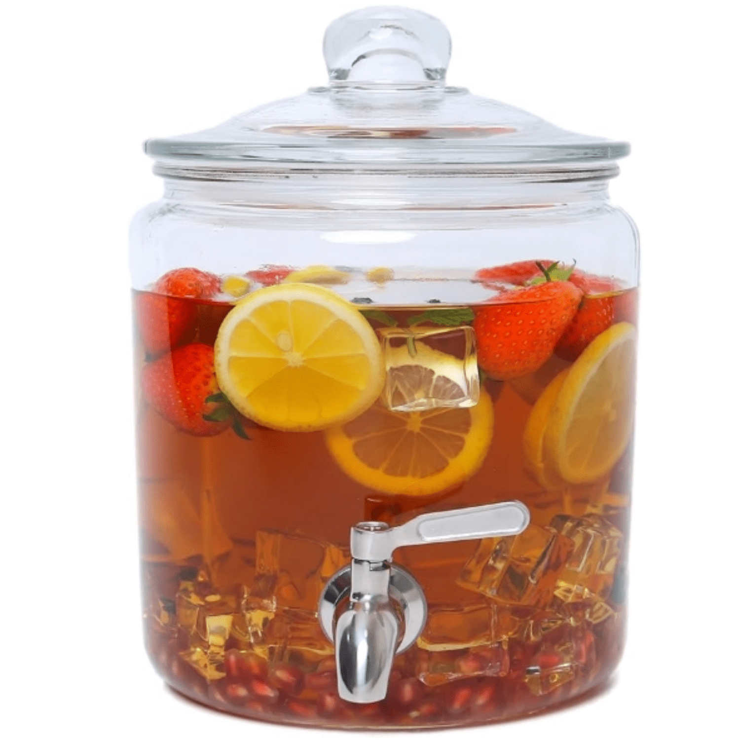 Beverage Dispenser for Parties with Spout - 1 Gallon Mason Glass Drink ...