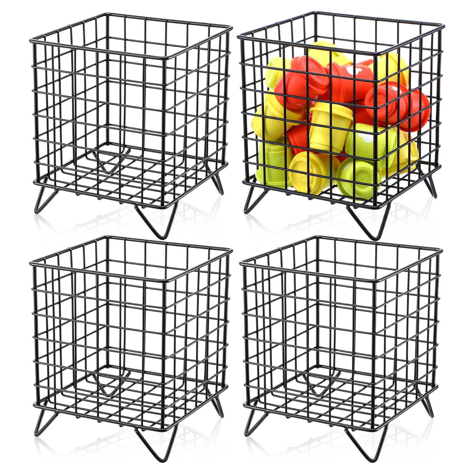 Beverage Pod Holders 4-Piece Metal Wire Set for Kitchen Counter ...