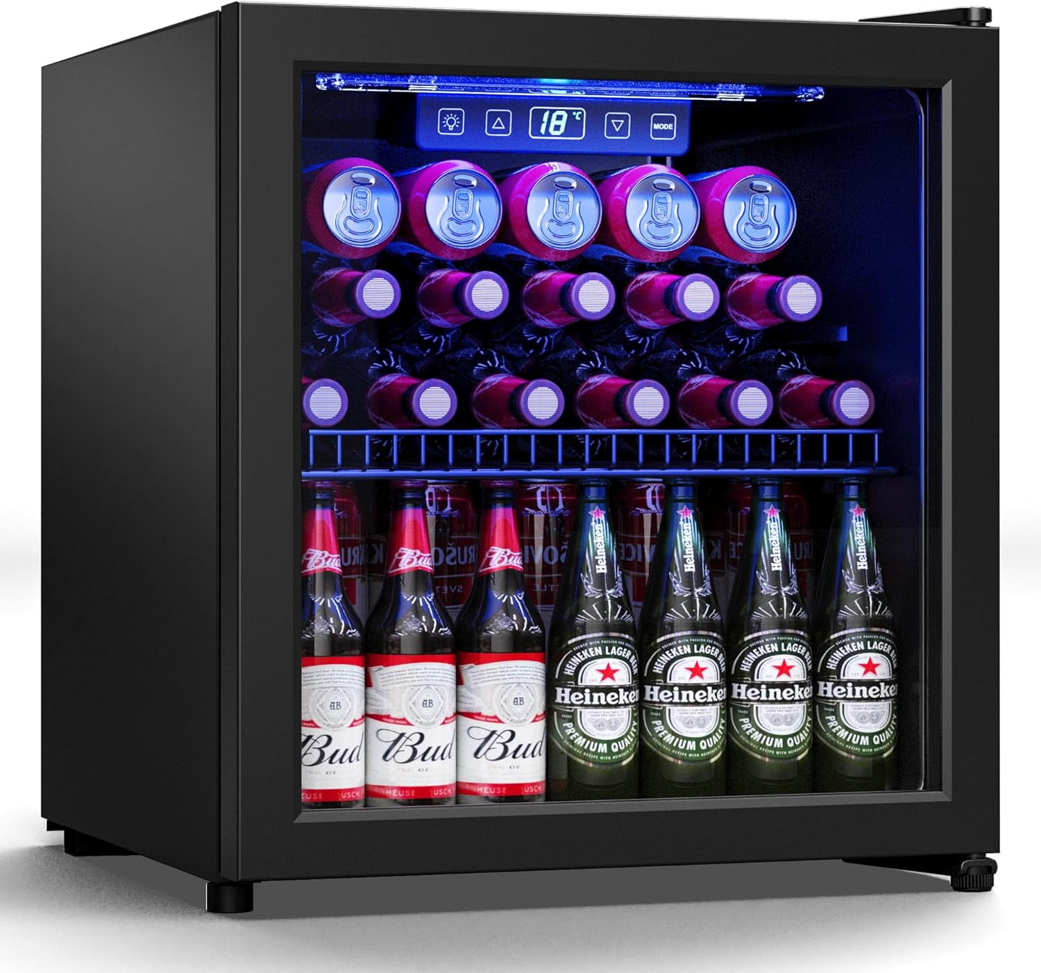 Beverage Refrigerator Cooler-70 Cans Mini Fridge Freestanding Cooler ...