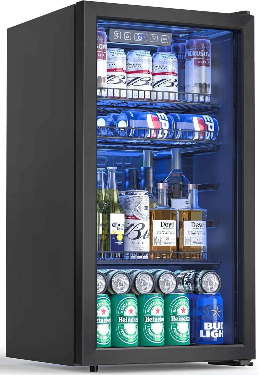 Beverage Refrigerator and Cooler, Freestanding Drink Dispenser for Soda ...