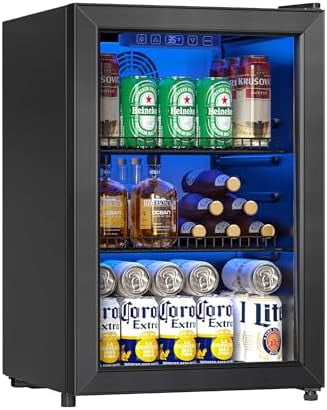 Beverage Refrigerator and Cooler, Freestanding Drink Dispenser for Soda ...
