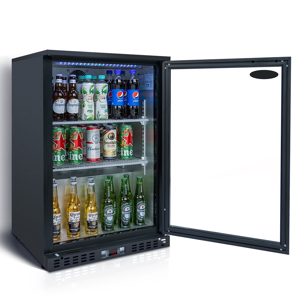 Beverage Refrigerators Cooler, 24 Inch 160 Cans Cooler With Glass Door ...