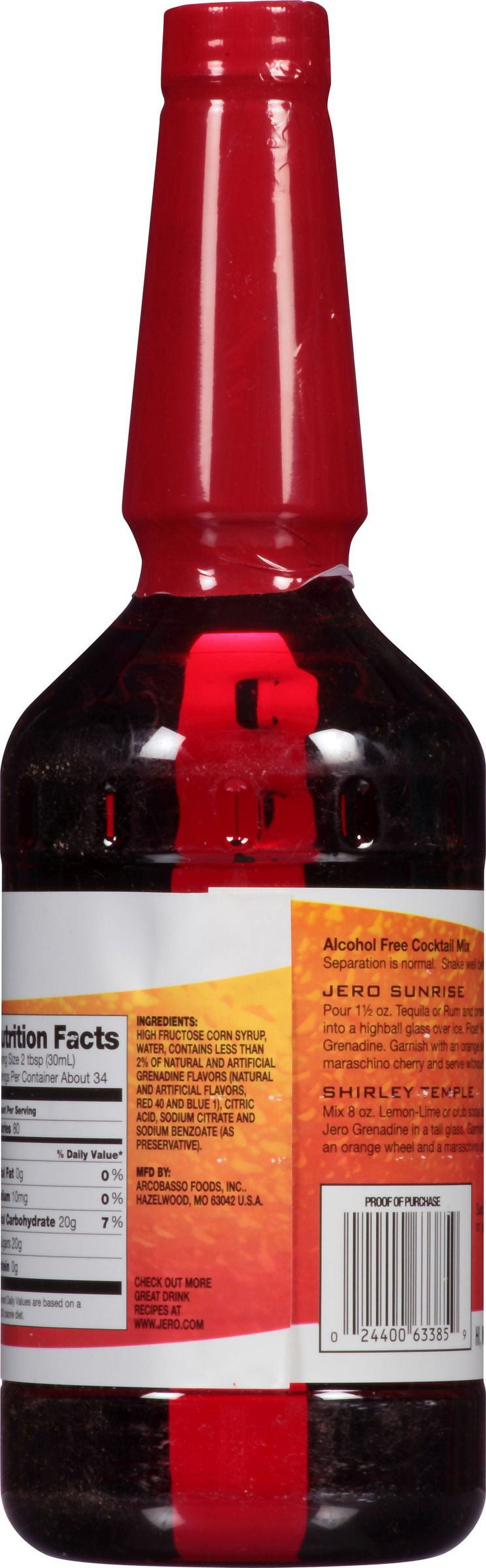 Beverage Specialties Jero Grenadine Juice Mix, 1 Liter -- 6 per case ...