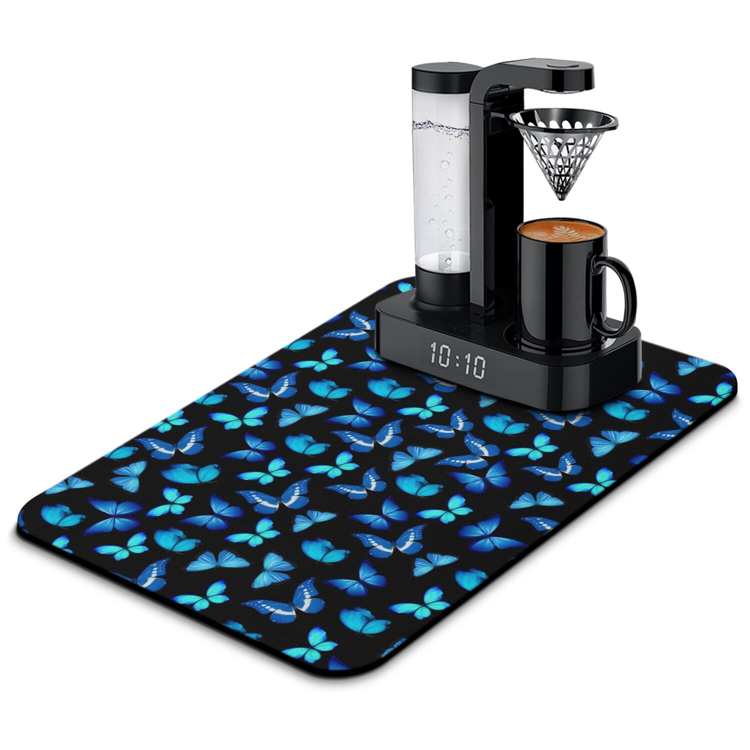 Beverage Station Coffee Mat Butterfly & Boho Aesthetic Absorbent & Non ...