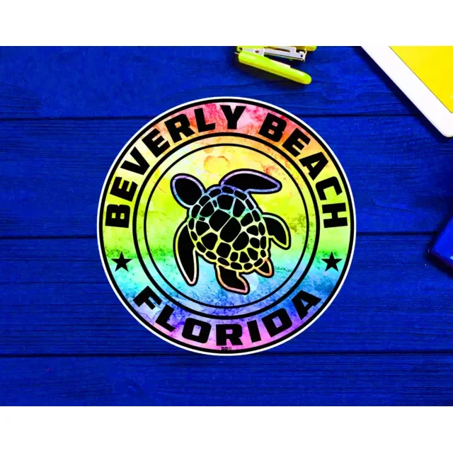 Beverly Beach Florida Beach Sticker Decal Sticker Phone Decal Water ...