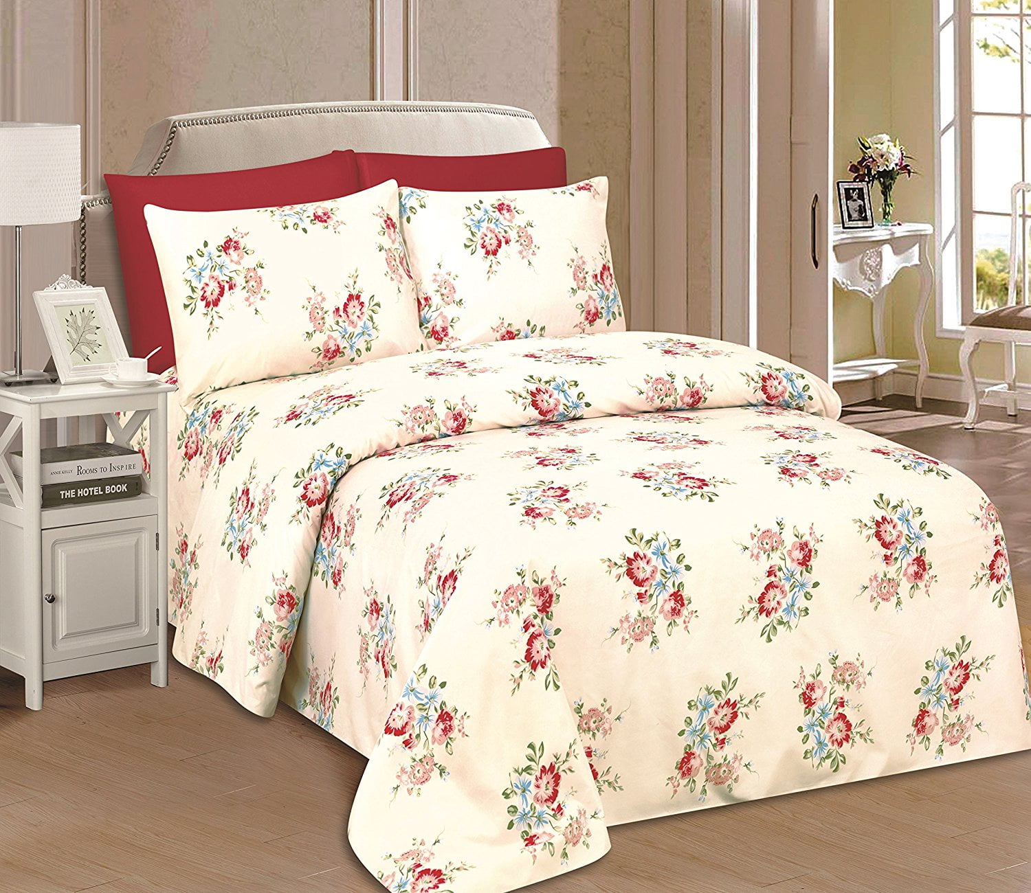 Beverly Hills 1800 Series Ultra-Soft Printed 6 PC Sheet Set (CalKing ...